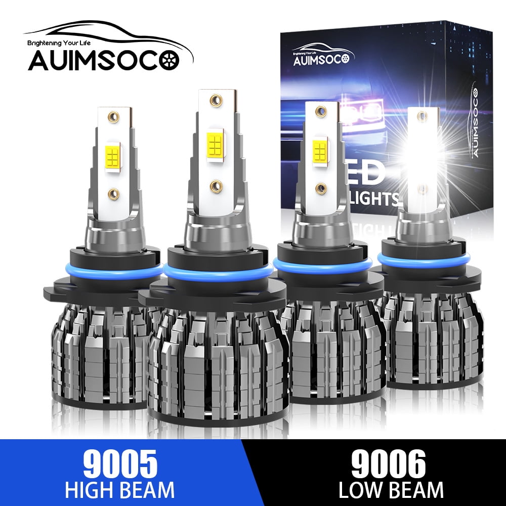 9005/HB3 9006/HB4 Combo 4x Led Headlights Hi-Lo Bulbs Kits Bulbs 6000k ...