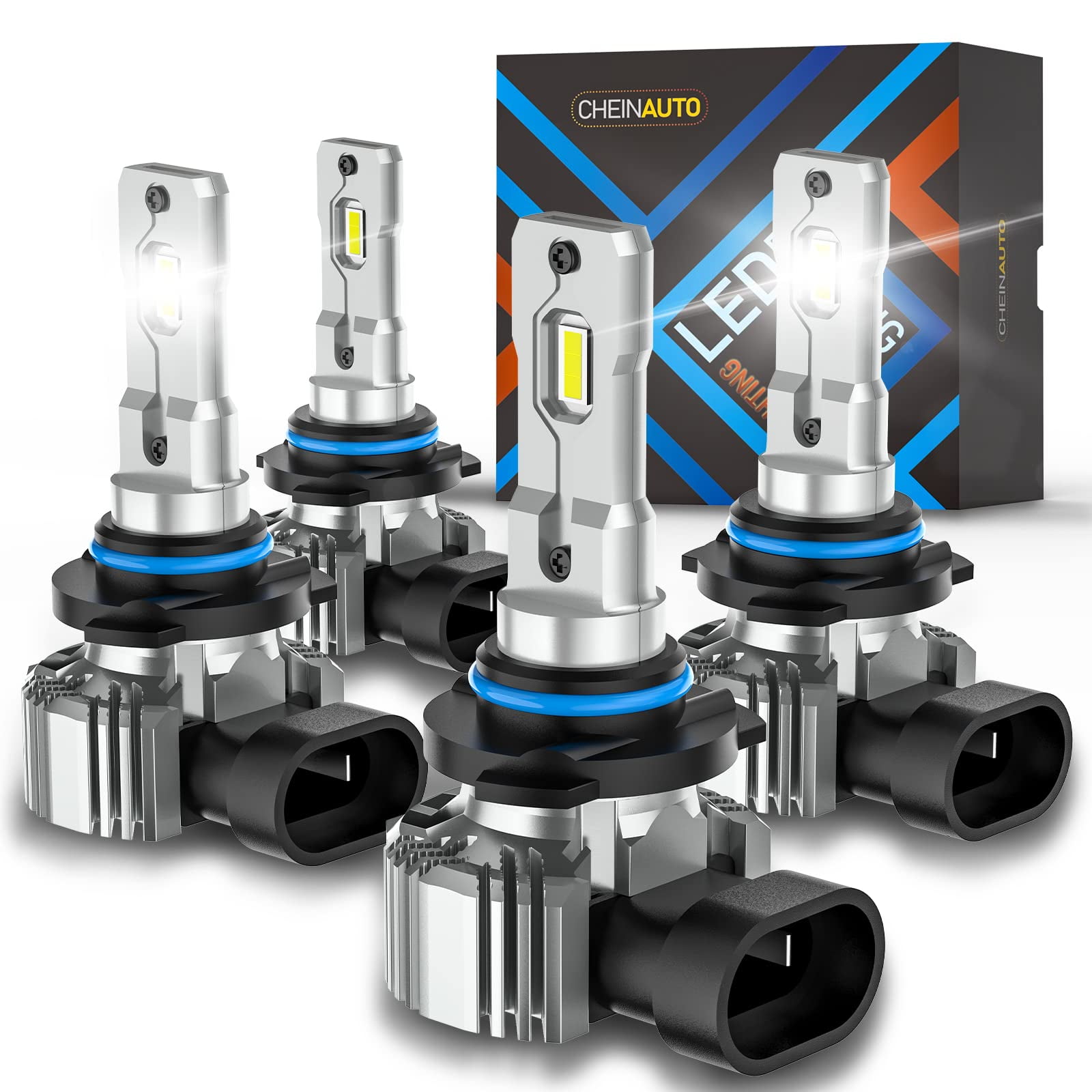 9005/HB3 9006/HB4 LED Headlight Bulbs Combo,12000 Lumens 6000K 450% ...