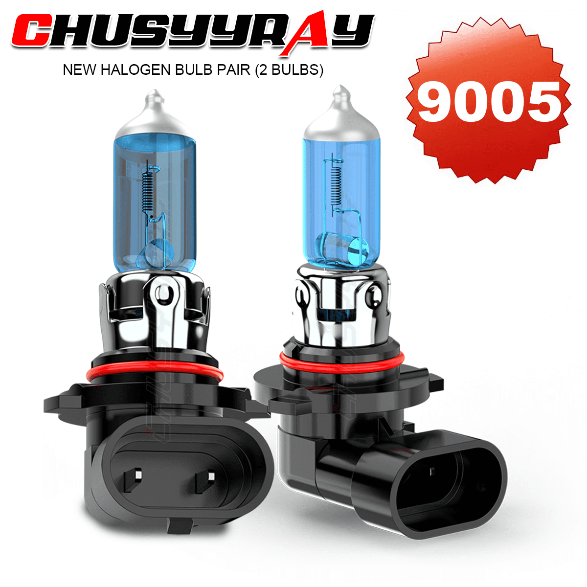 9005 HB3 Halogen 12V 65W 300% Bright Upgrade Headlight Bulbs Pack of 2 ...