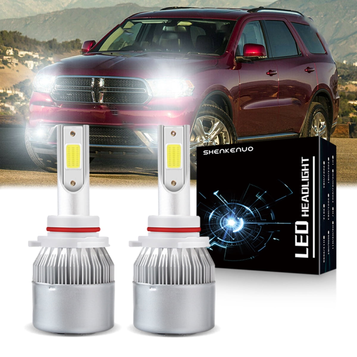 9005 HB3 High/Low Beam for 2016 2017 2018 2019 Dodge Durango LED ...