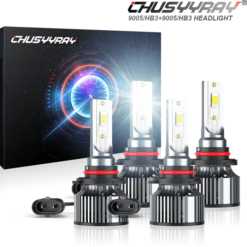 9005 HB3 LED Headlight Bulbs 9006 HB4 Conversion Kit 4Pcs 6000K White ...