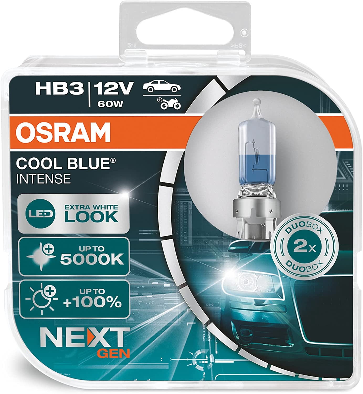 9005 HB3: Osram 9005CBN Cool Blue Intense NEXT Gen Halogen Bulbs | Pack ...