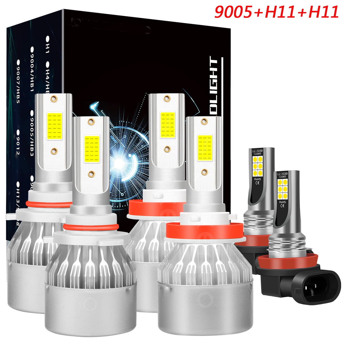 9005 High+H11 Low+H11 Fog Light for Mazda CX-5 2013-2016 LED Headlight ...