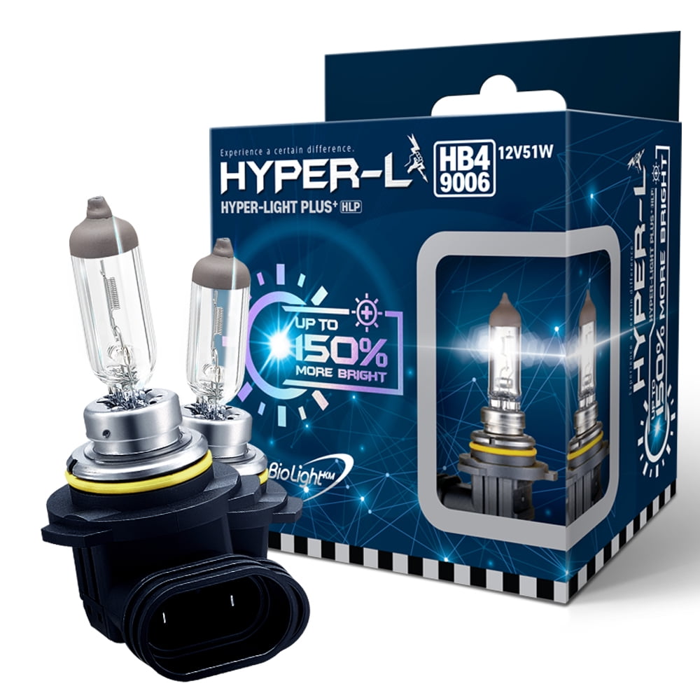 BIOLIGHT-KM 9006 HB4 Halogen Headlight Bulbs, 12V 51W, Super Bright ...