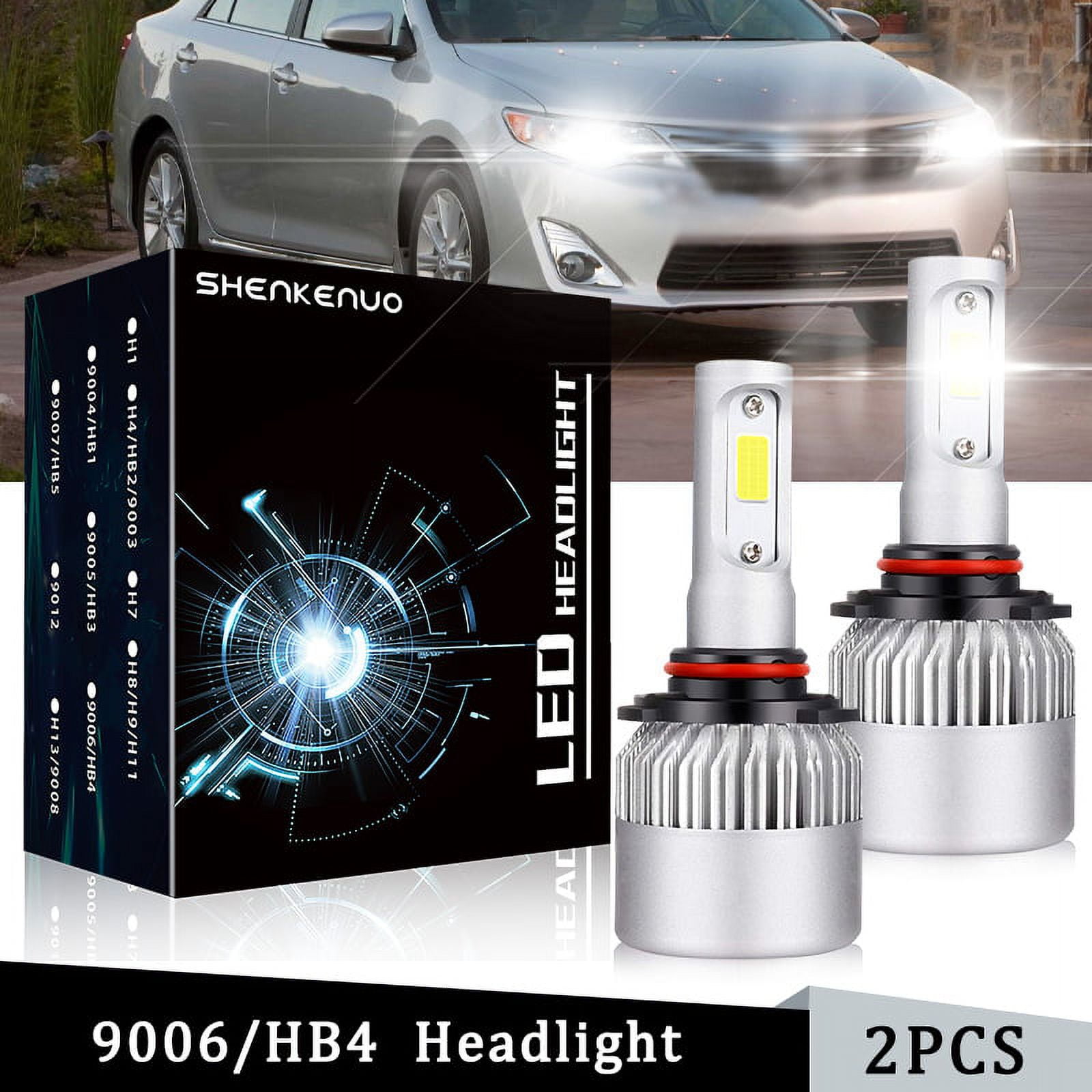 9006 LED Headlight HB4 Light Bulbs LEDs for Toyota Camry Corolla ...