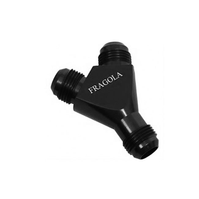 900617-BL 16 AN Male Inlet x 12 AN Male Outlets Y-Fitting, Black ...