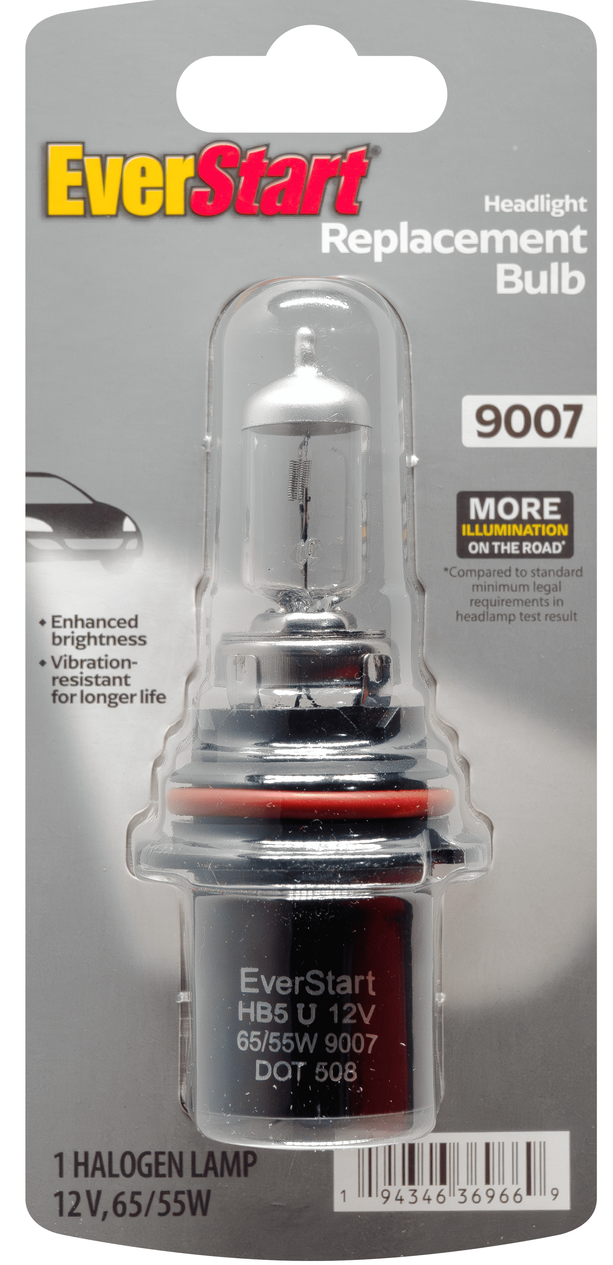 EverStart 9007 Halogen Headlight Bulb, 1 pack, Compatible with Multiple ...