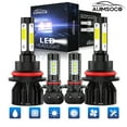 9007 H10 LED Headlight Hi-Low Beam Fog Light Combo For Ford F-150 F-250 ...