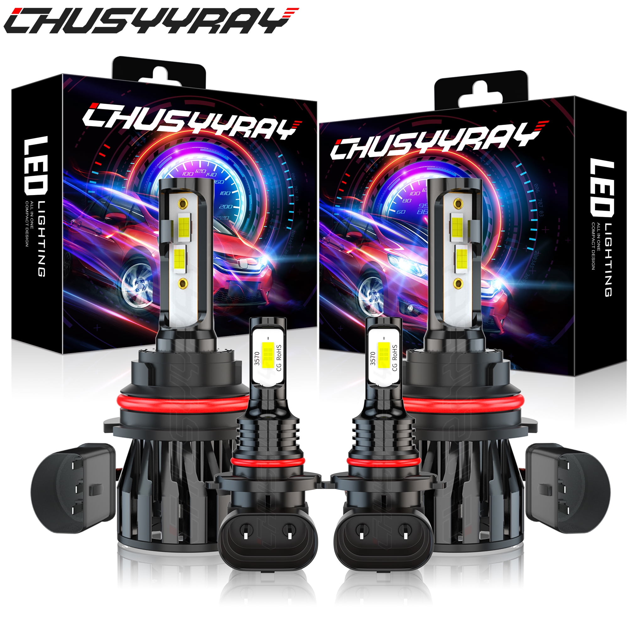 9007 HB5 LED Headlight High-Low Beam 9145 Fog Light Bulb Kit For Ford ...