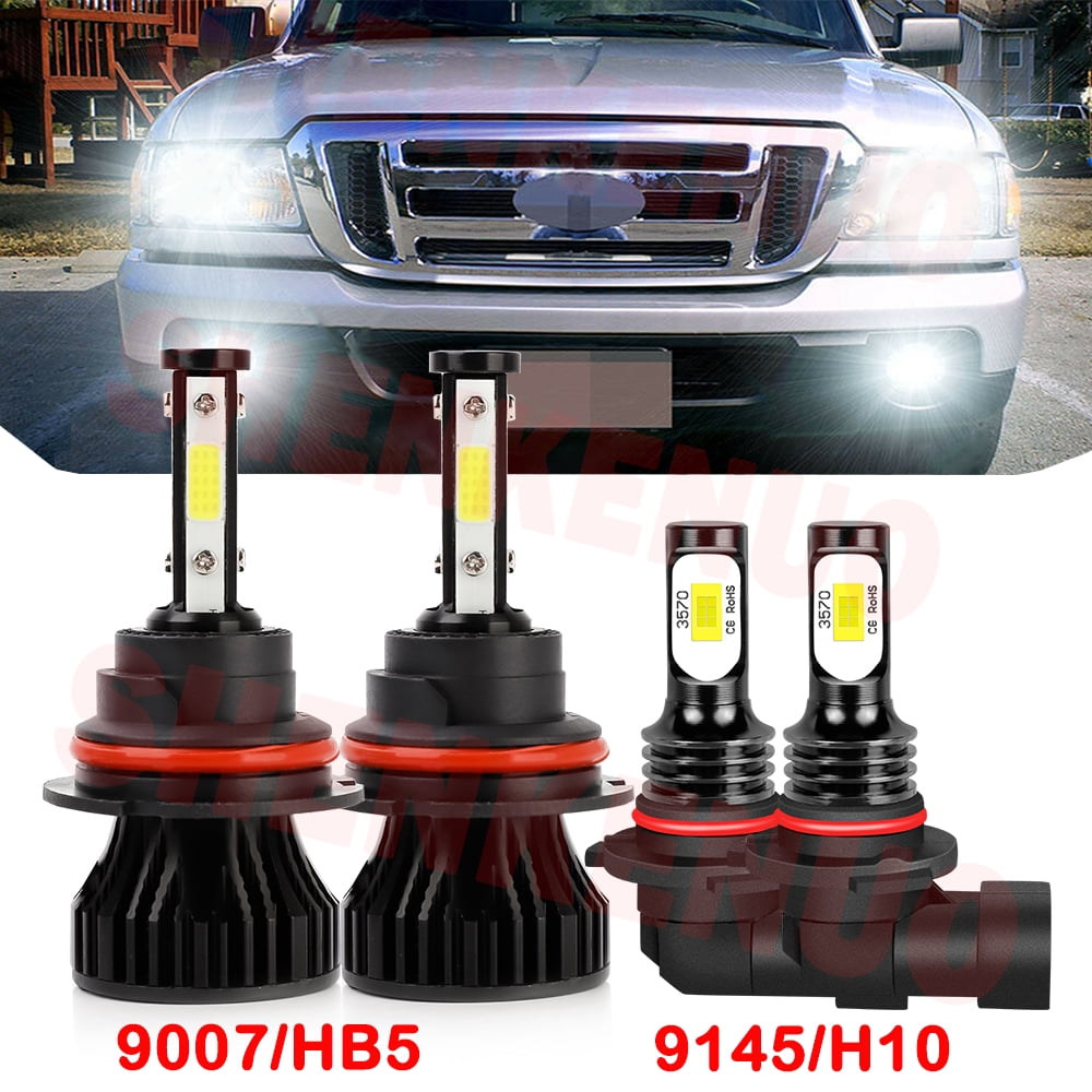 9007 High&Low Beam for Ford Ranger 2001 2002 2003 2004 2005-2011 LED ...