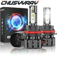 9007 LED Headlight Bulbs Conversion Kit High Low Beam 6000K Super White ...
