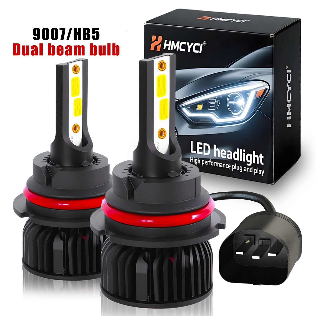 9007 LED Headlight Bulbs for Dodge Caravan 1996-2007 High Low Beam Bulb ...