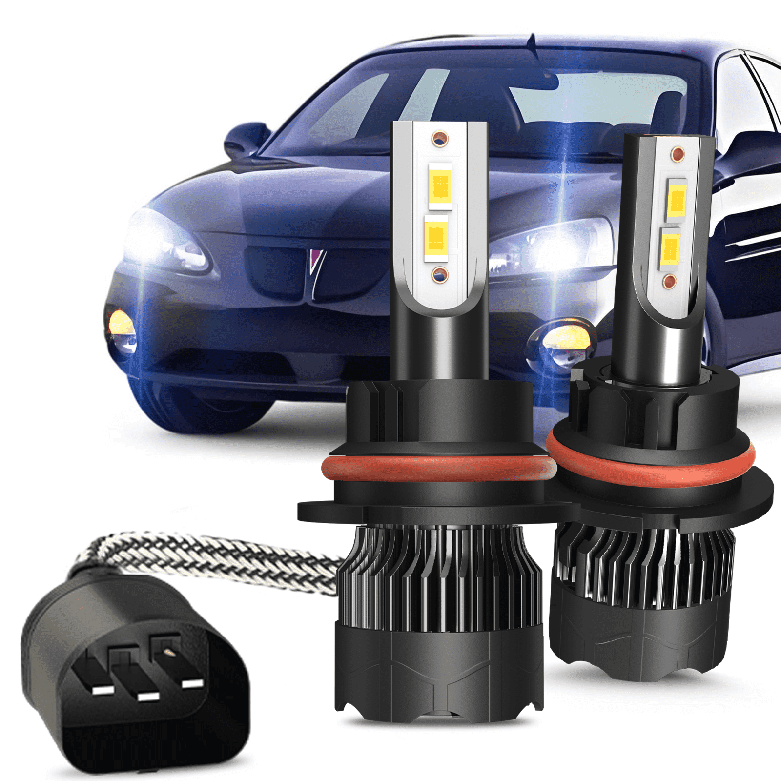 9007 LED Headlights Bulb for 1997-2003 Pontiac Grand Prix High Low Beam ...