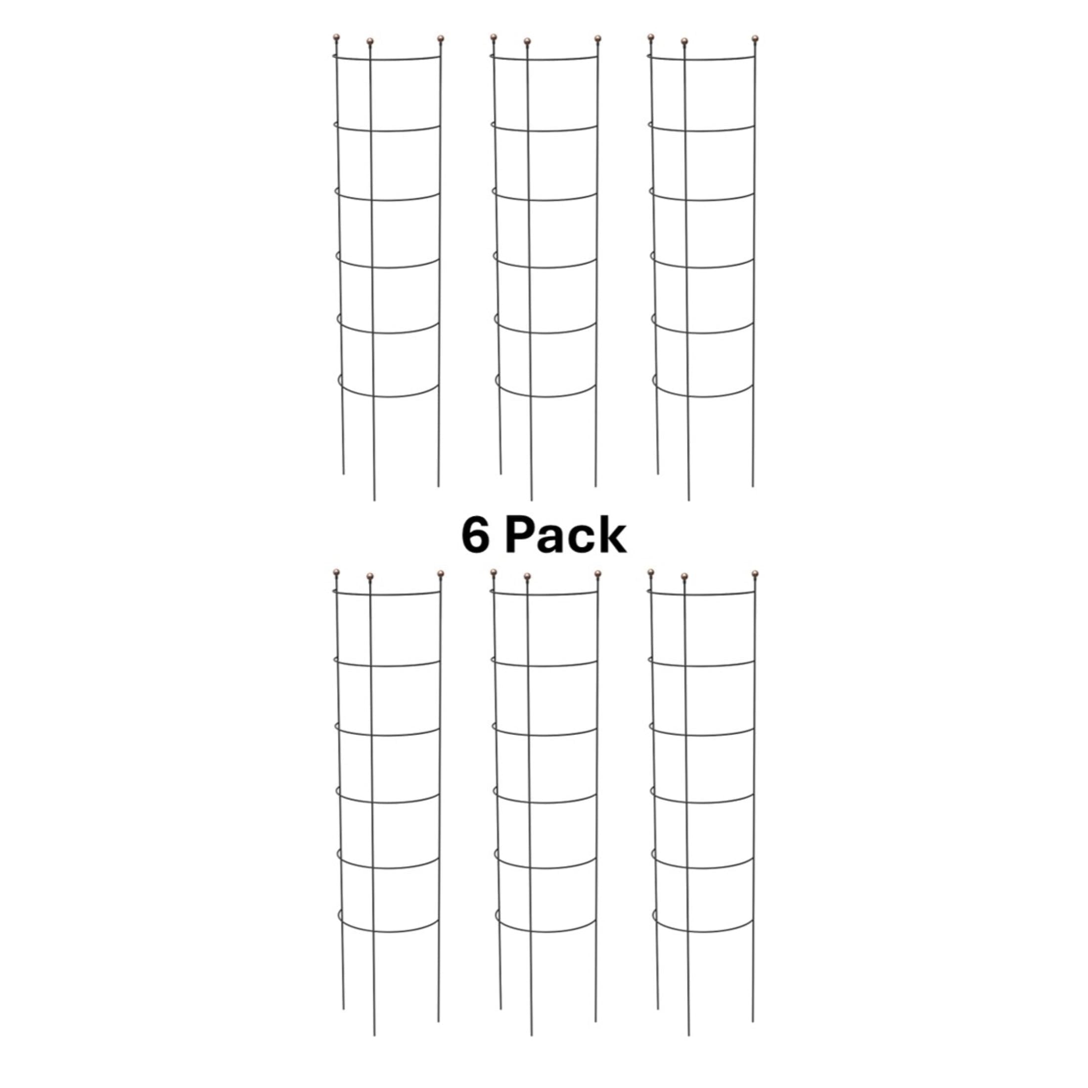 Panacea Modern Farmhouse 57" Black Metal Half-Round Trellises, 6 Pack ...