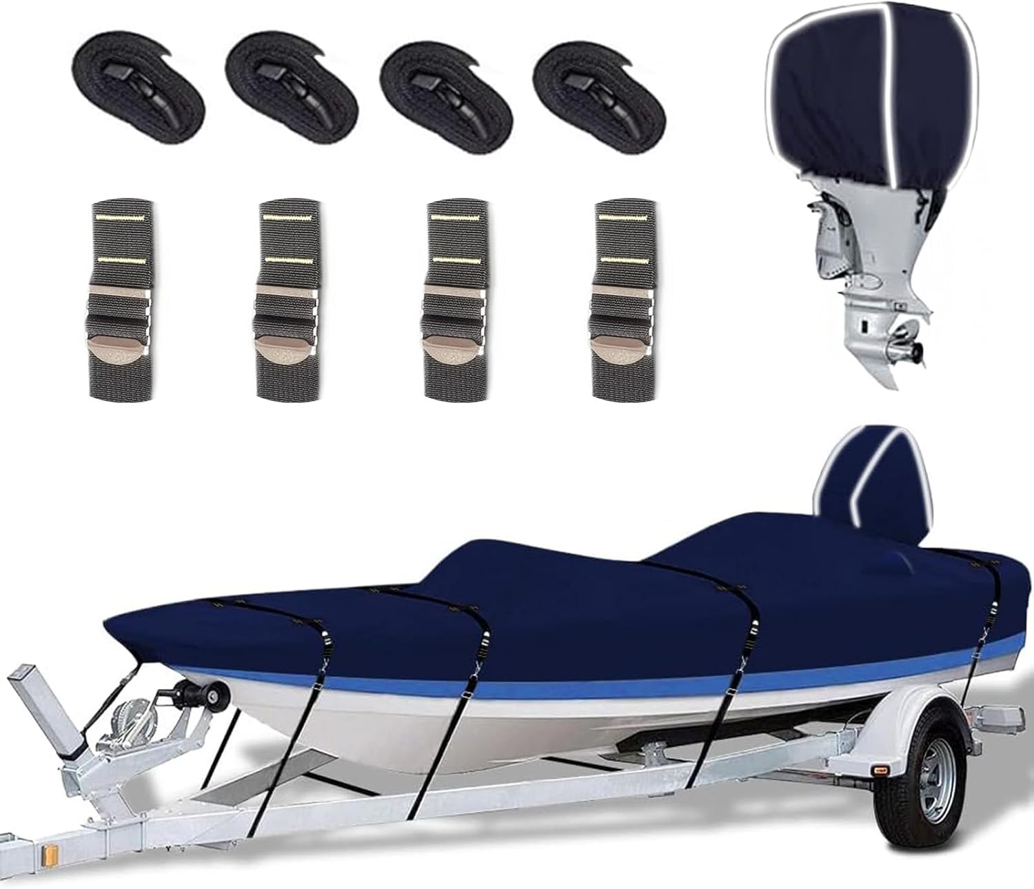 900D Bass Boat Cover - Trailerable Bass Tracker Boat Cover, Waterproof ...