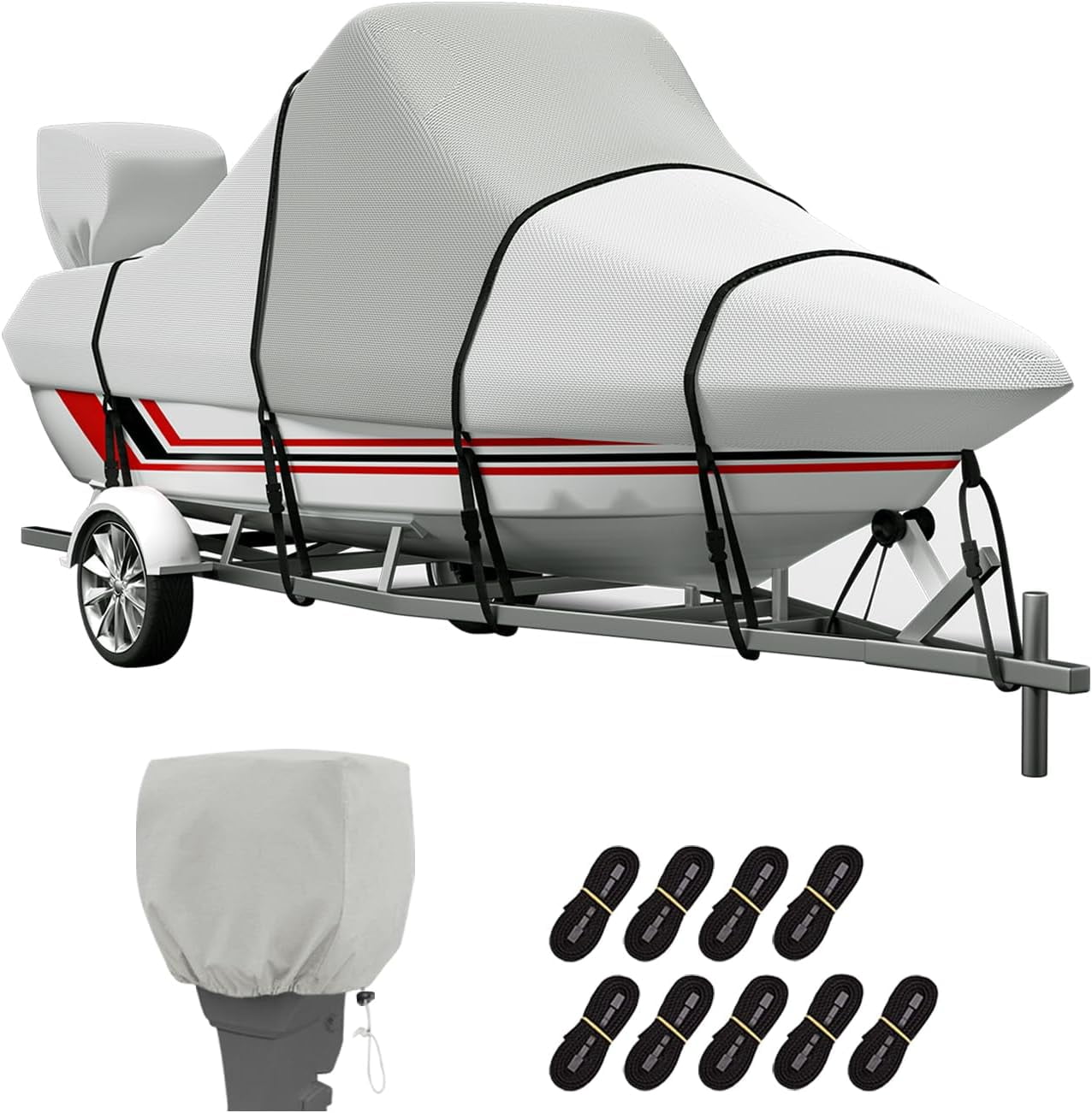 900D Center Console Boat Cover, Waterproof Heavy Duty Boat Cover for CC ...