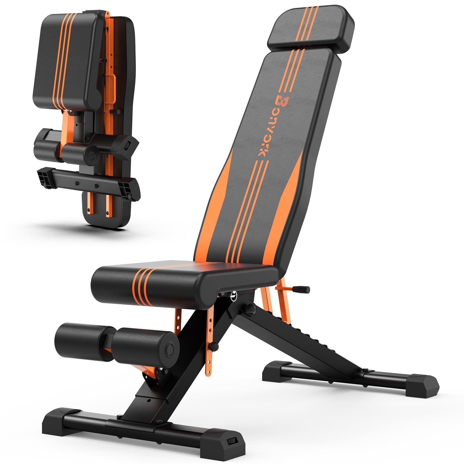 900LBS Adjustable Weight Bench - Bonvork Foldable Workout Bench Press ...