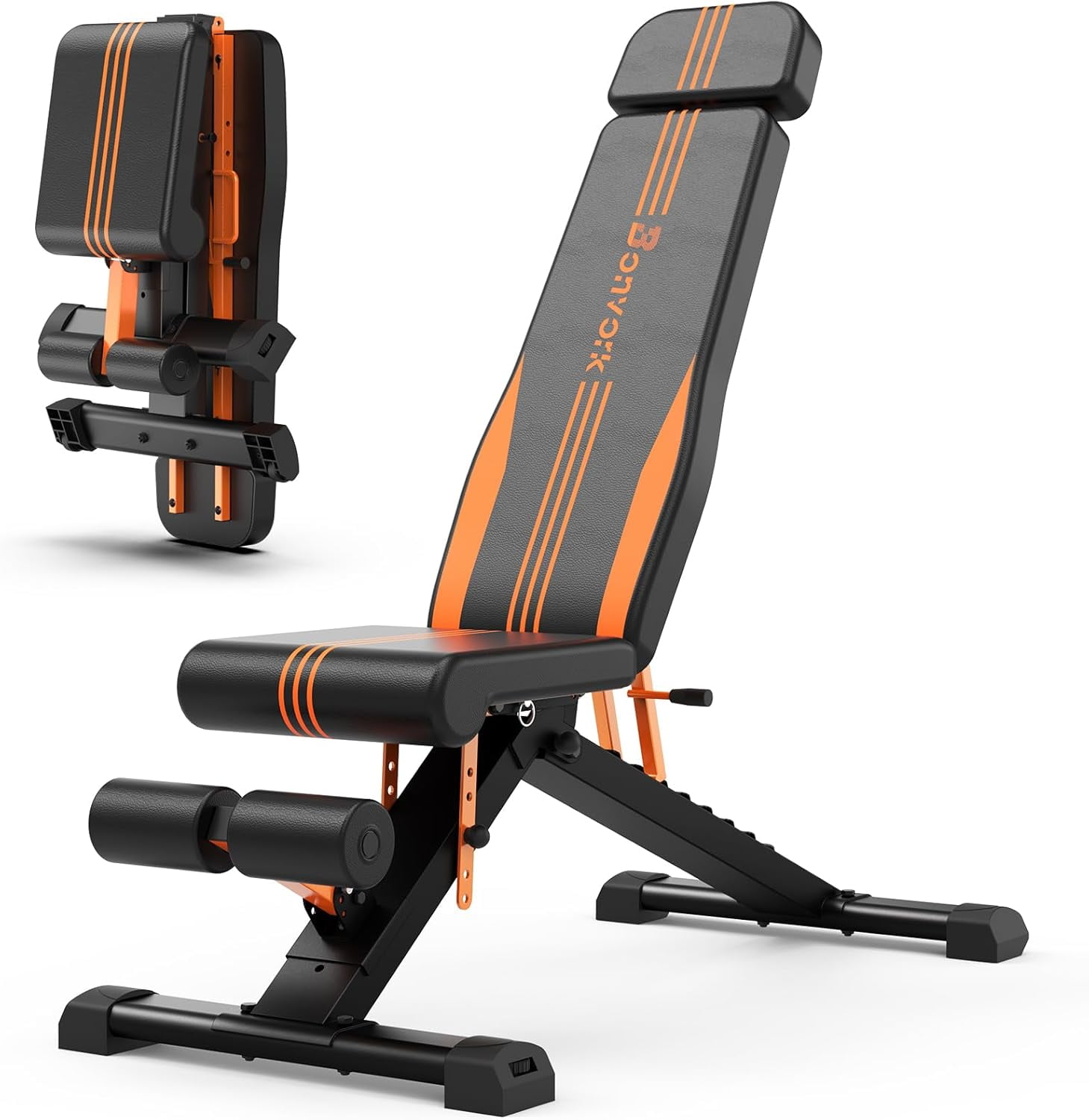 900LBS Adjustable Weight Bench - Bonvork Foldable Workout Bench Press ...