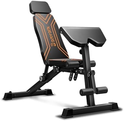 900LBS Adjustable Weight Bench, Multi-Functional Workout Bench Press with Preacher Curl Pad for ...