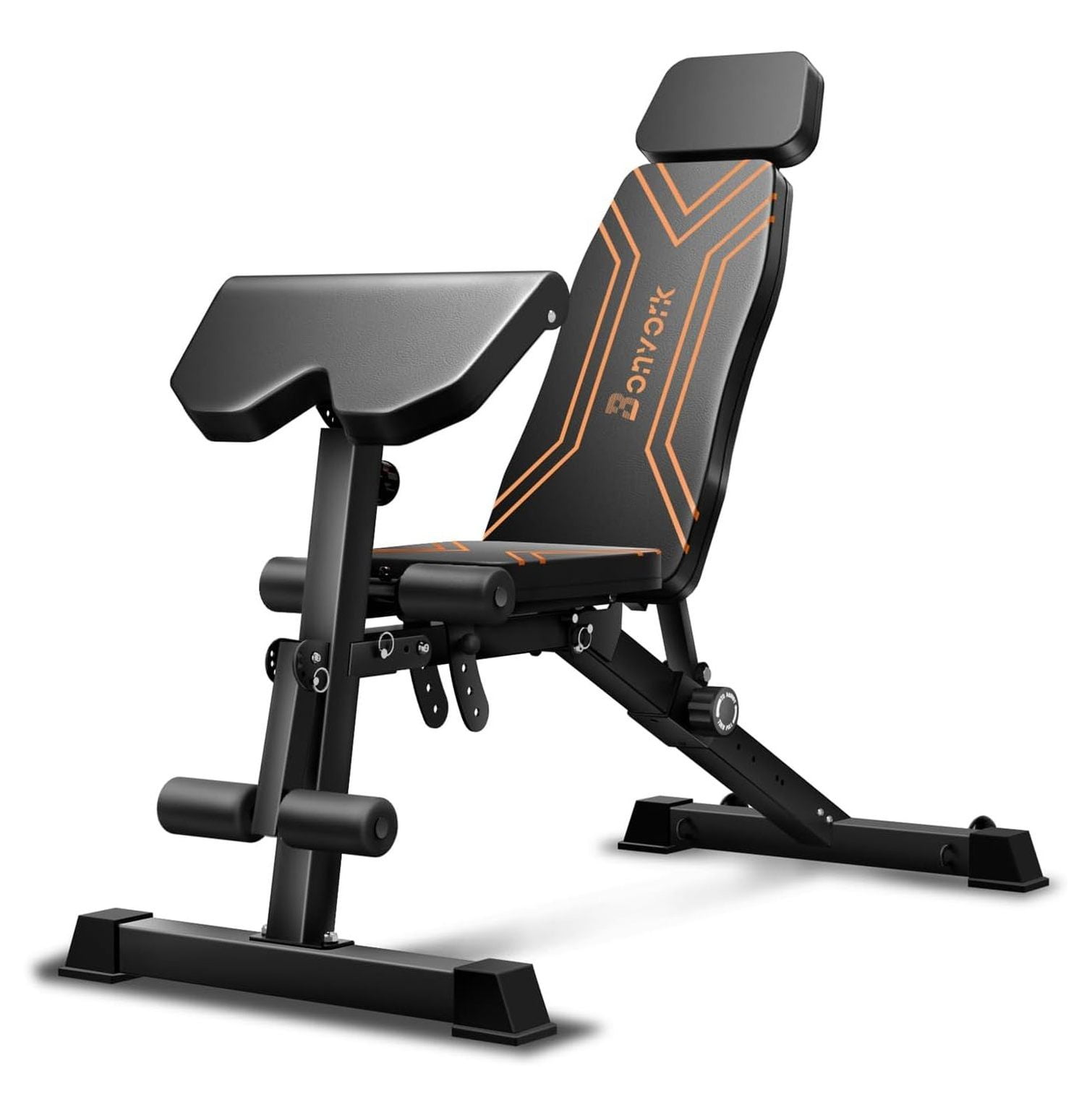 900LBS Adjustable Weight , Multi-Functional Workout Press with Preacher ...