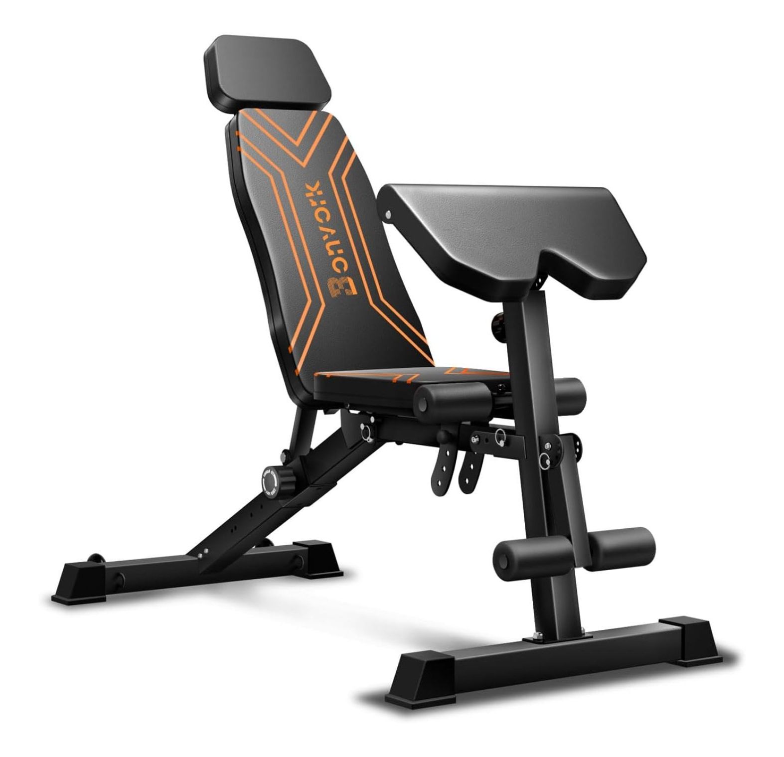 900LBS Adjustable Weight , Multi-Functional Workout Press with Preacher ...