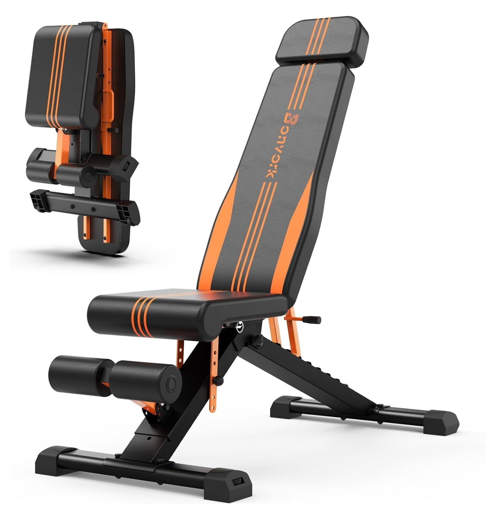 900LBS Foldable Adjustable Weight Bench for Home Gym - Heavy Duty Steel ...