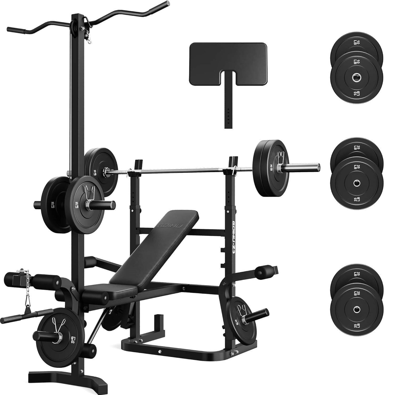 900LBS Olympic Weight Bench,9 in 1 Multifunction Strength Training ...