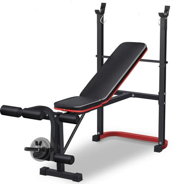 OPPSDECOR Standard Weight Bench Set for Leg Extension and Leg Curl ...
