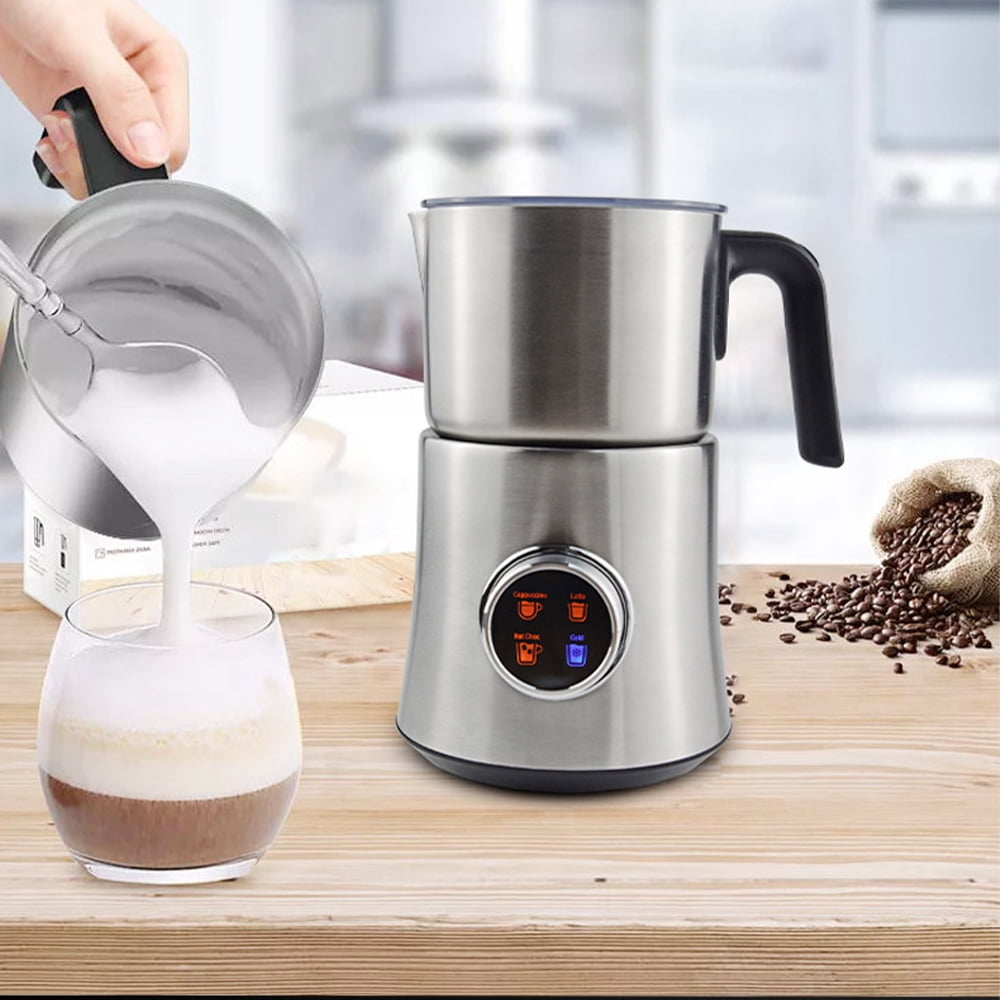 900ML Electric Milk Frother Automatic Milk Warmer Foamer Cold/Hot Latte ...