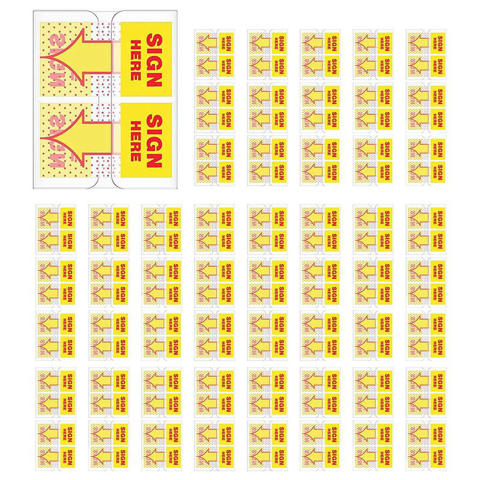 900PCS Sign Here Tabs Stickers Flags with Dispenser Arrows Flag, 1 Inch ...