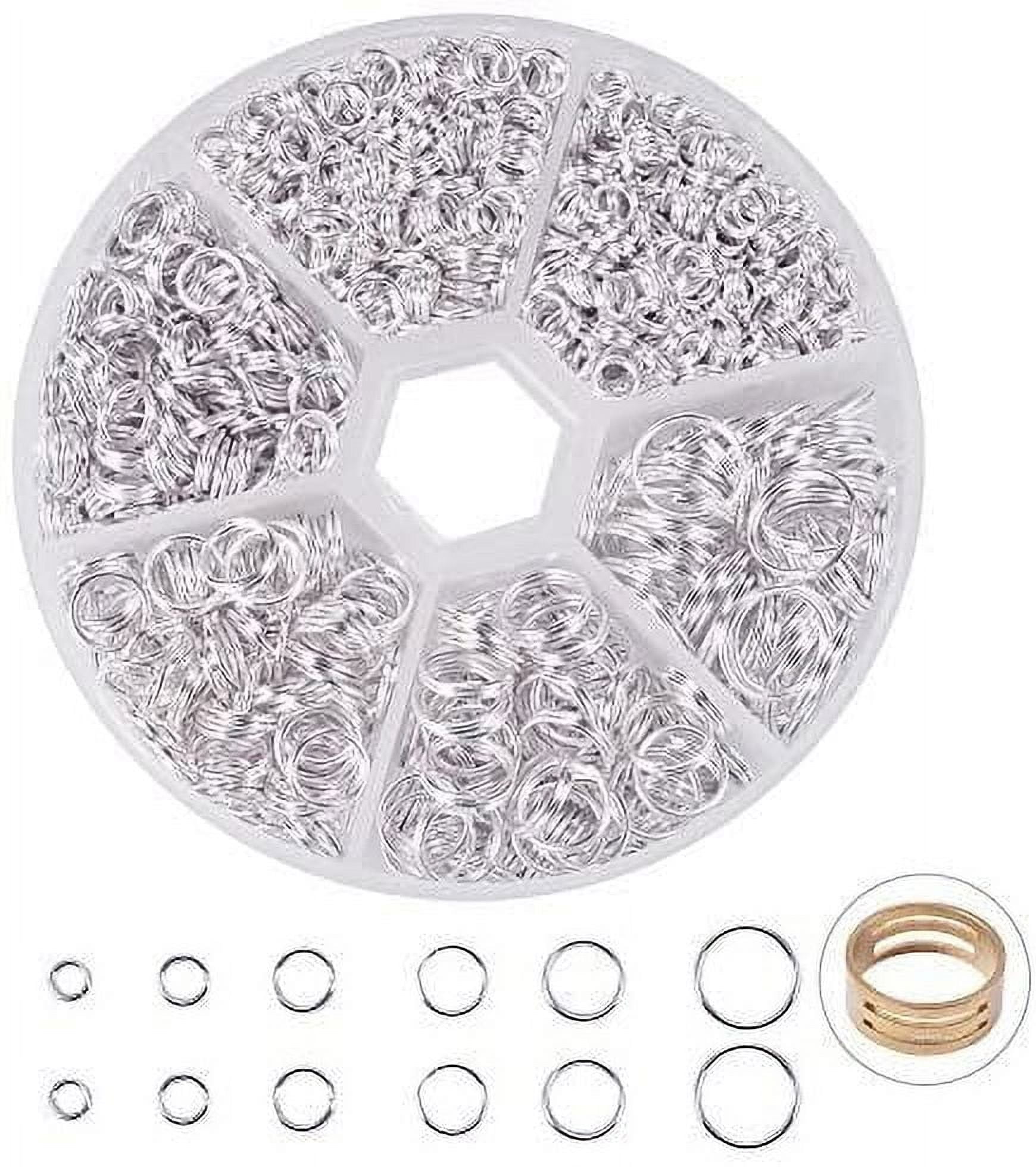 900Pcs Iron Double Loop Split Jump Ring Diameter 0.15inch 0.19inch 0 ...