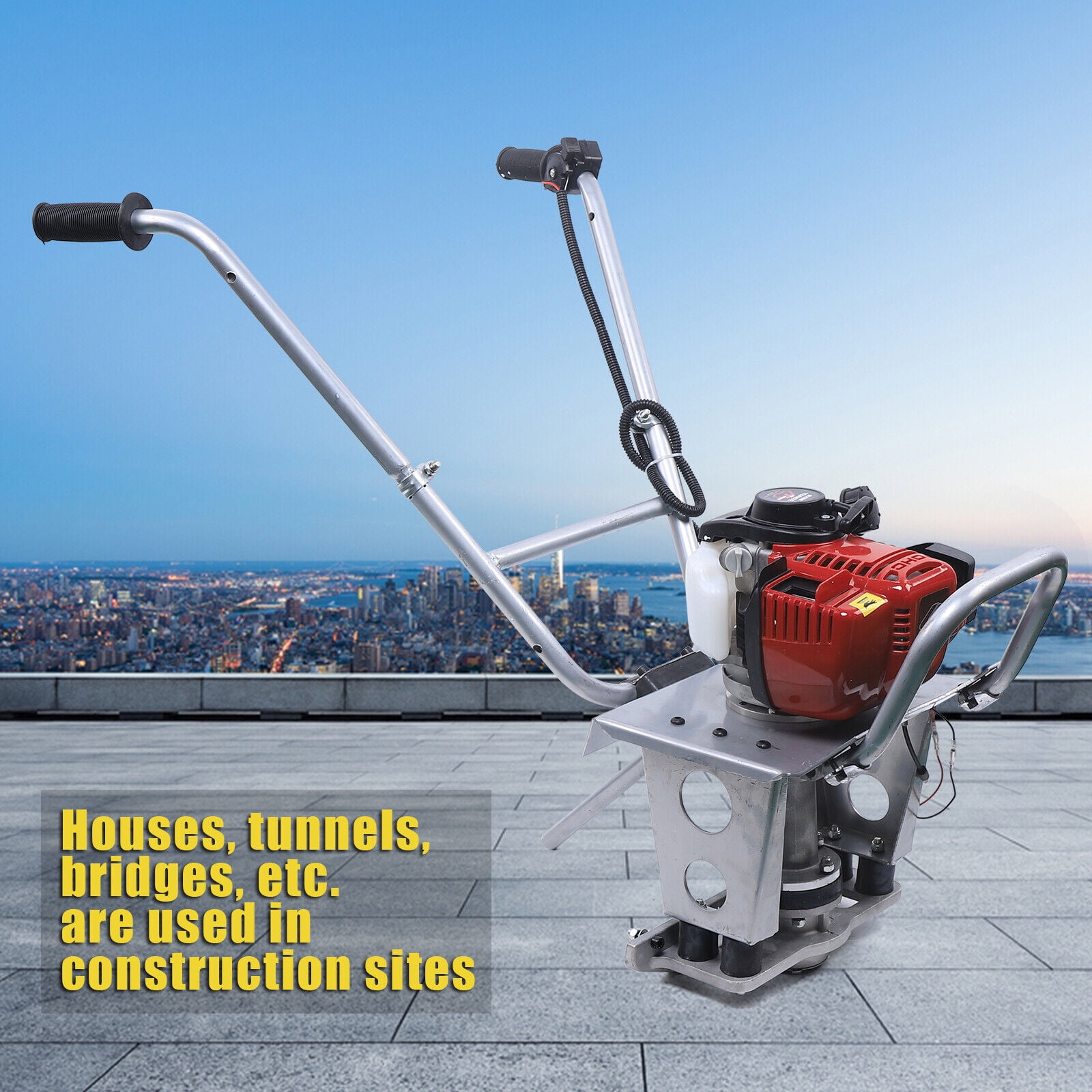 900W 4-Stroke Concrete Vibrating Machine with Adjustable Handle ...