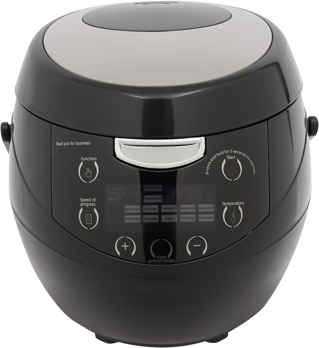 900W Commercial Pearl Cooking Pot, 6L/1.59Gal Large Capacity, 3-Layer ...