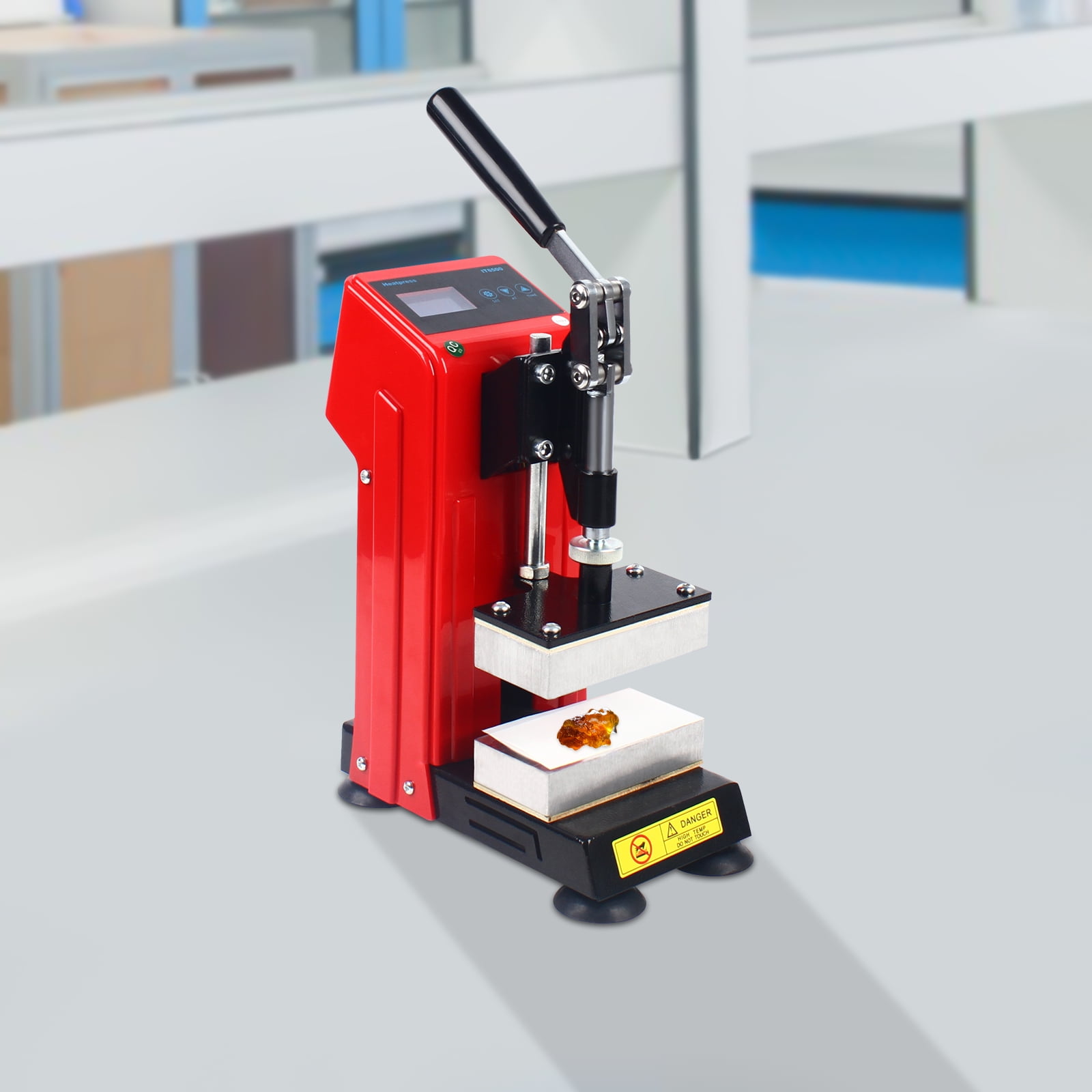 900W Manual Press Heat Press Machine Red Mini Manual Heat Presser Heavy ...