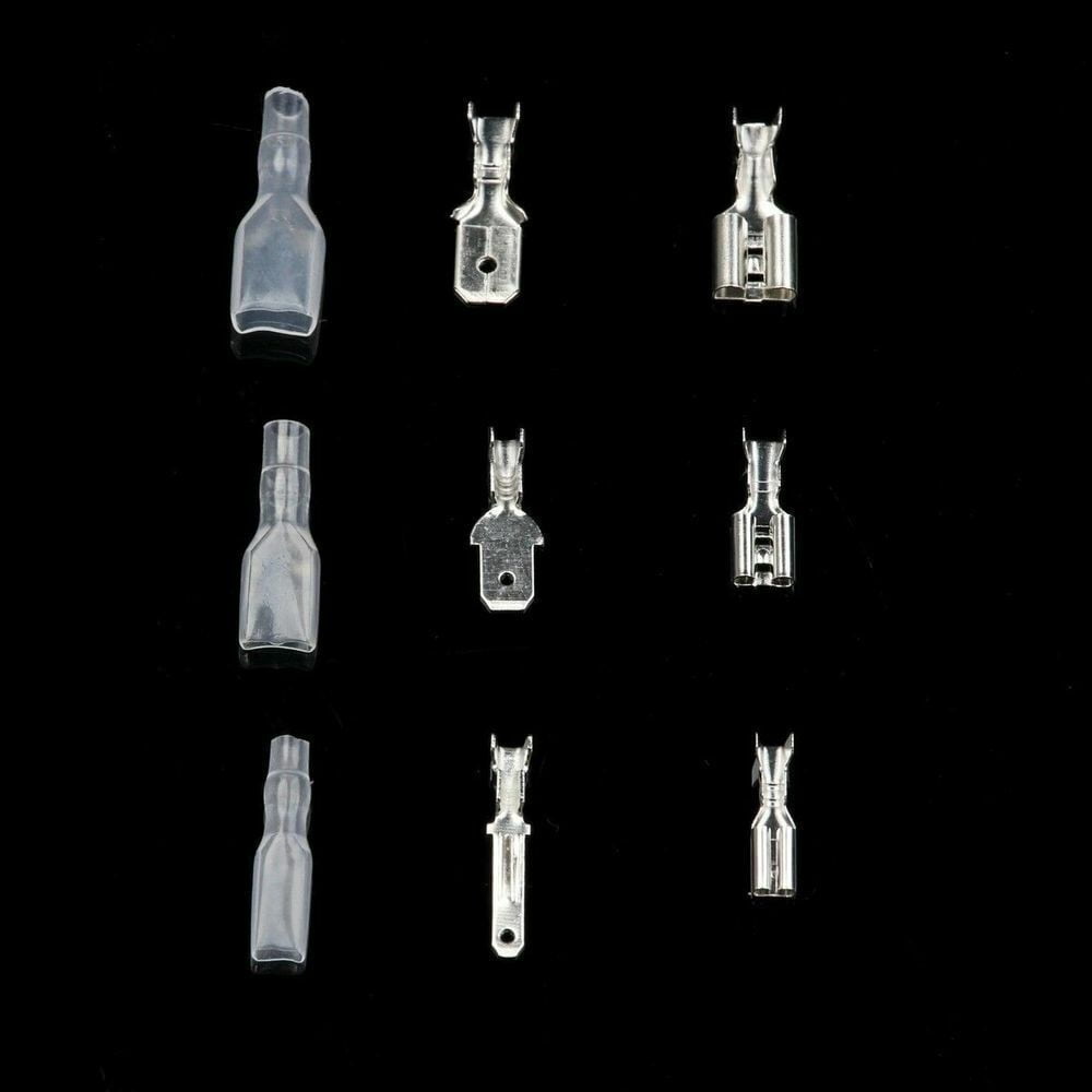900X Silver Terminals Kit Electrical Wire Crimp Connectors Male Female ...