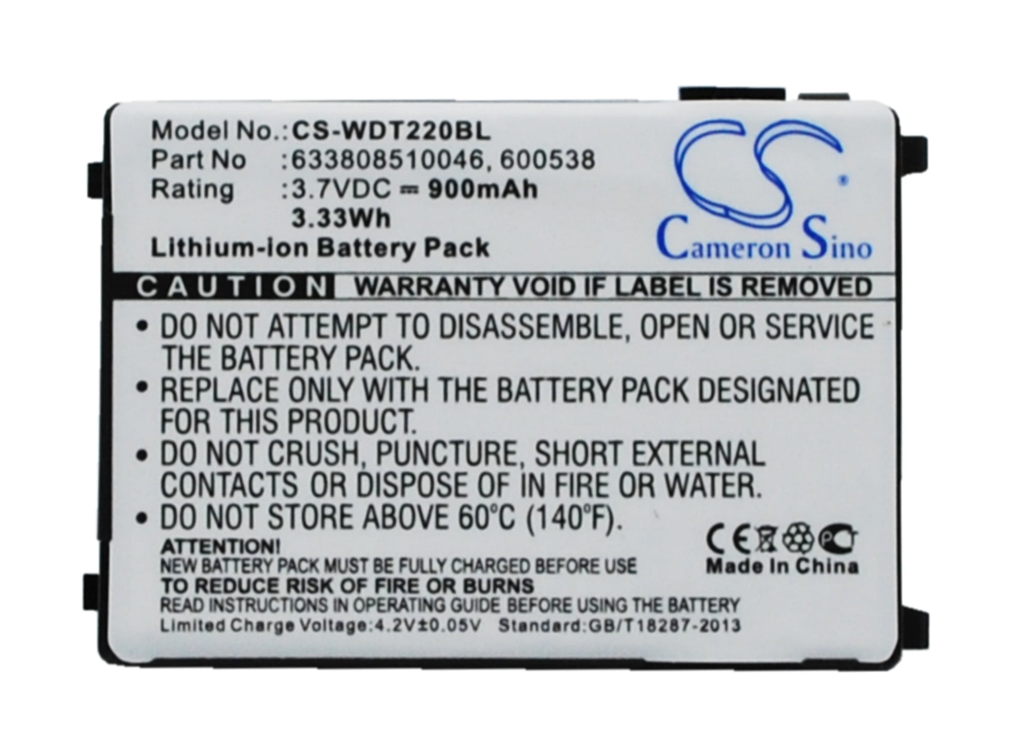 900mAh Replacement for Unitech HT630, HT650, PT630 Battery, P/N 1400 ...