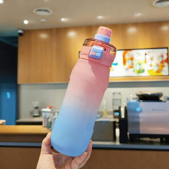 900ml Gradient Plastic Water Bottle for Gym, School & Outdoor | 2-in-1 ...