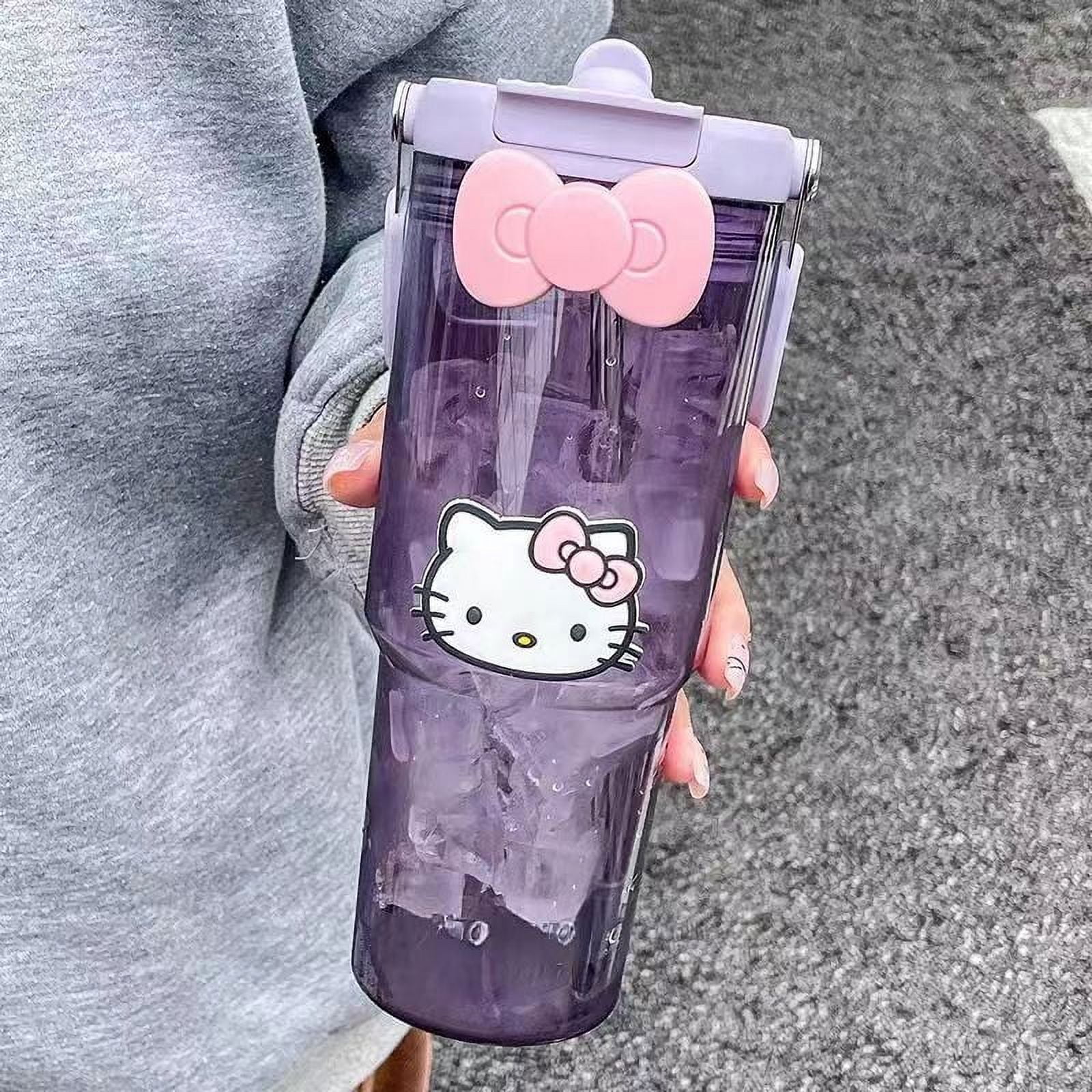 900ml Sanrio Large Capacity Water Cup Hello Kitty Portable Beverage Bottle Outdoor Fitness ...