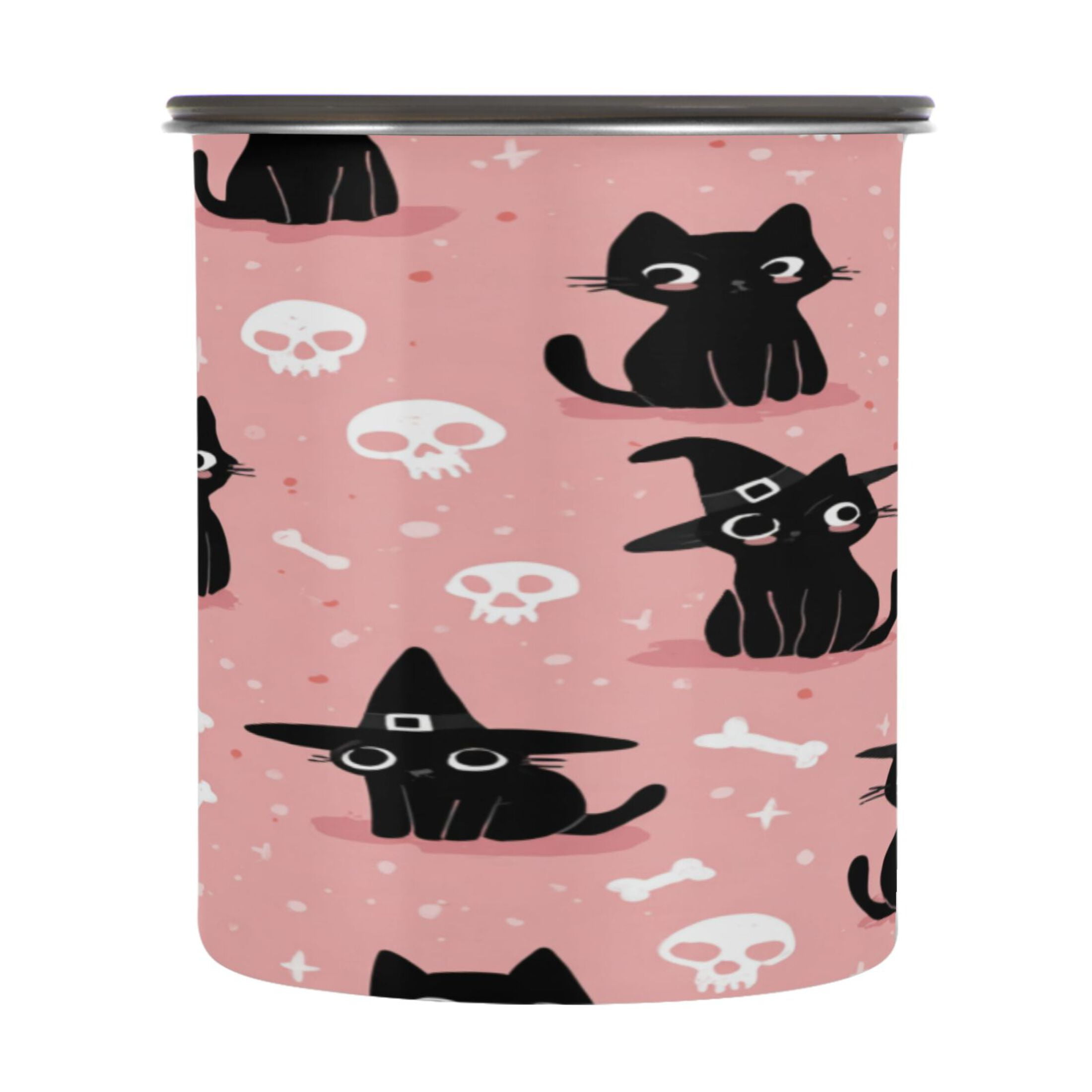 900ml Stainless Steel Food Storage Containers Black Cat Wearing A Witch ...