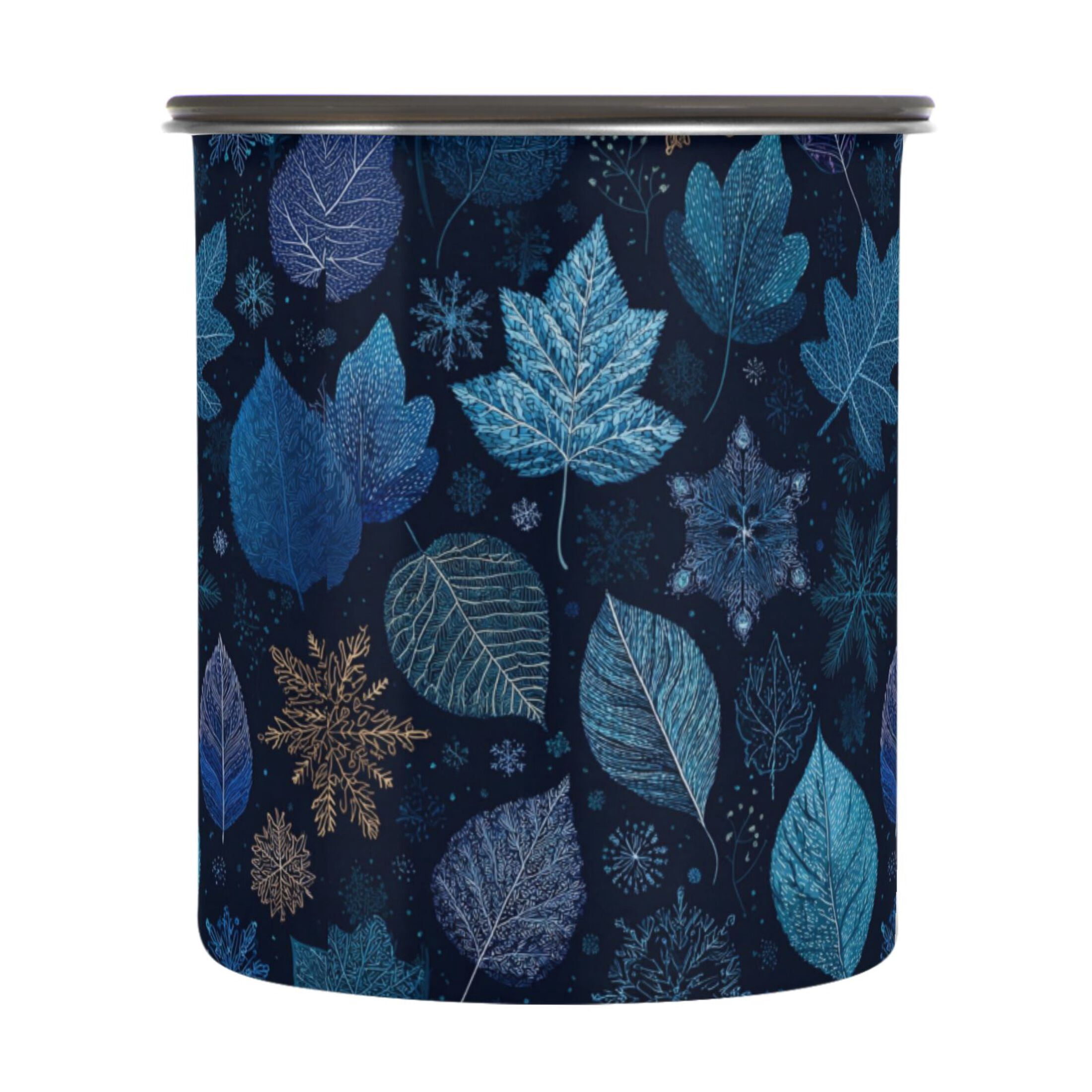 900ml Stainless Steel Food Storage Containers Blue Leaves and ...