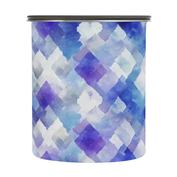 900ml Stainless Steel Food Storage Containers Blue and Purple Rhombus ...