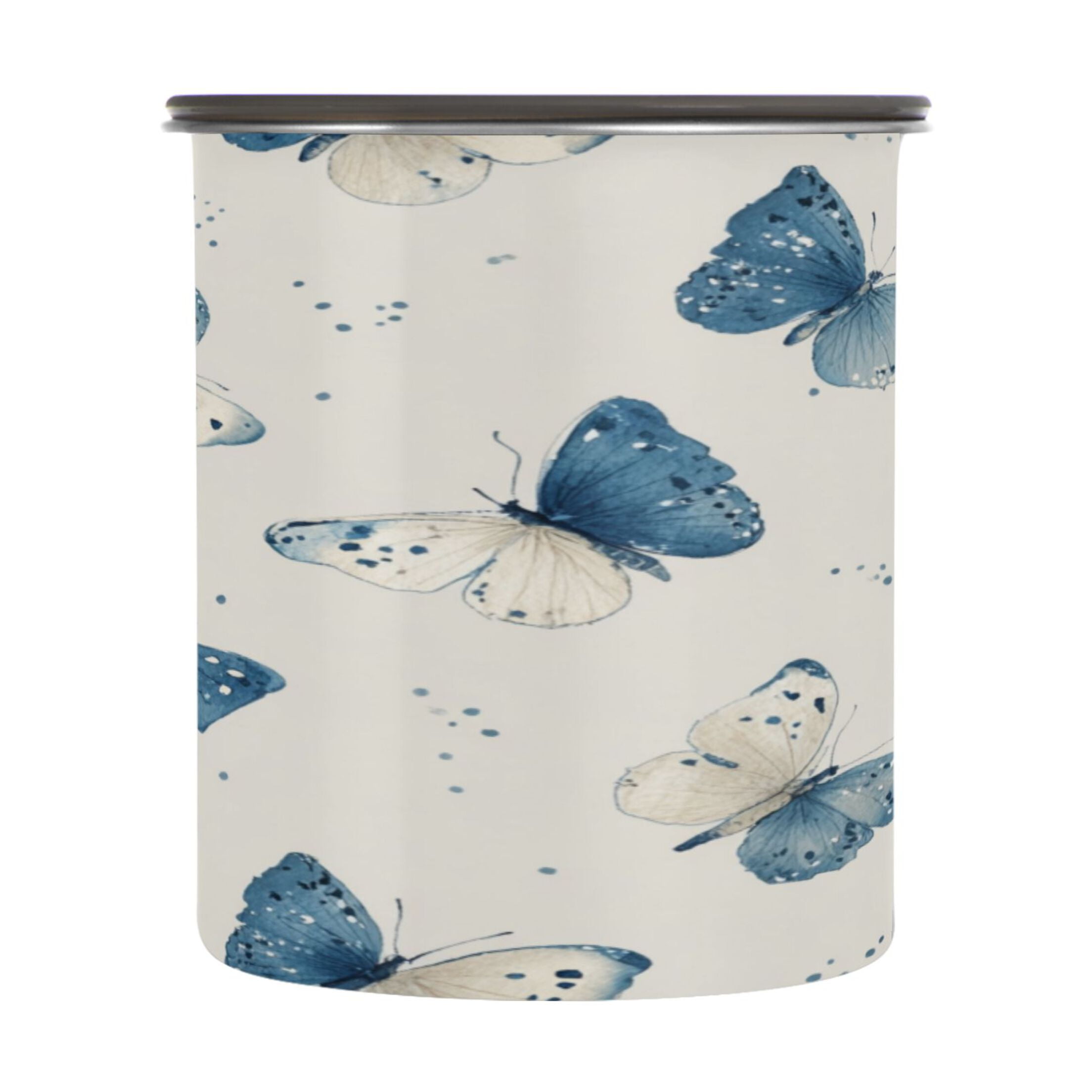 900ml Stainless Steel Food Storage Containers Blue Watercolor ...