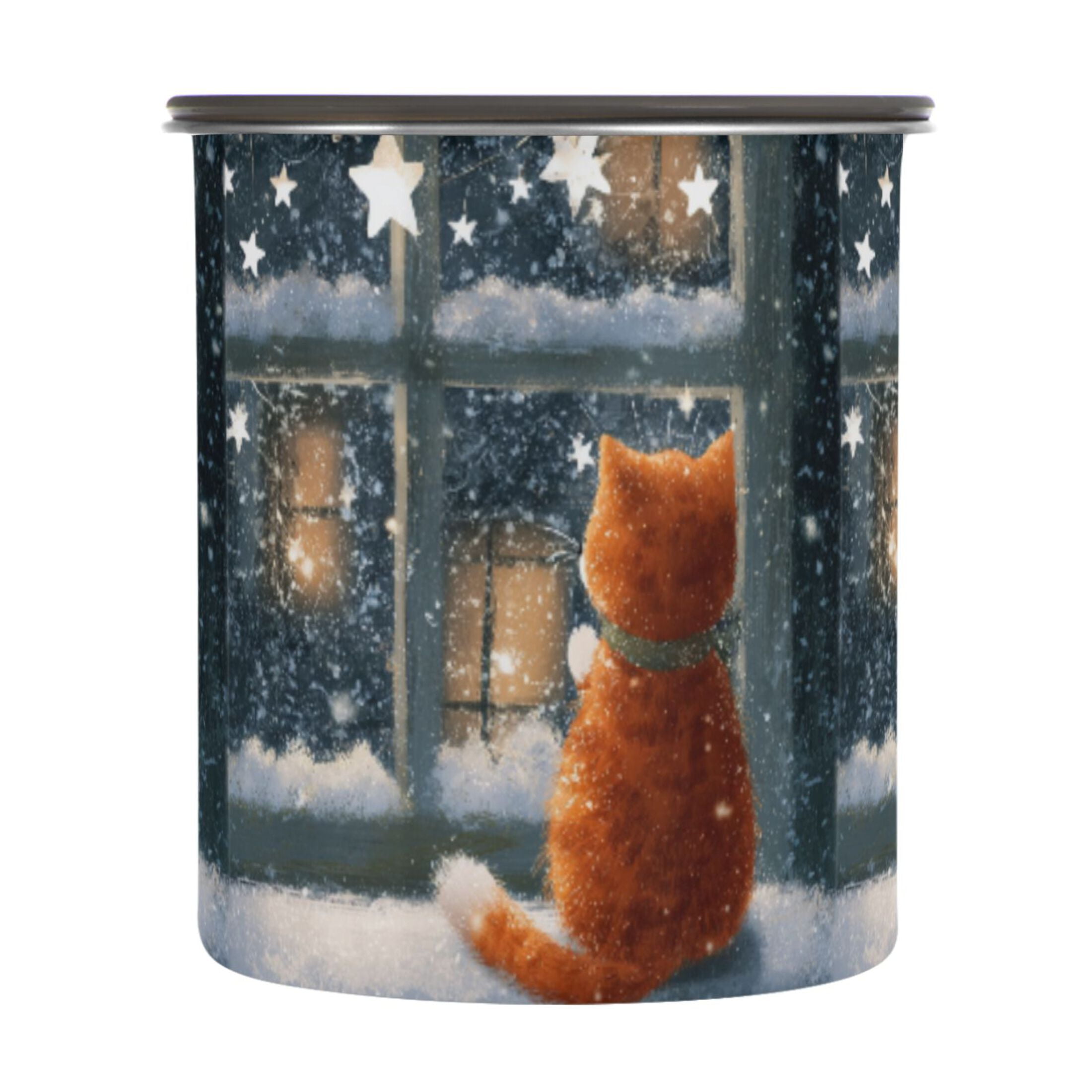 900ml Stainless Steel Food Storage Containers Cat by The Window ...