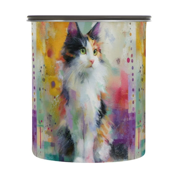 900ml Stainless Steel Food Storage Containers Charming Hairy Cat ...