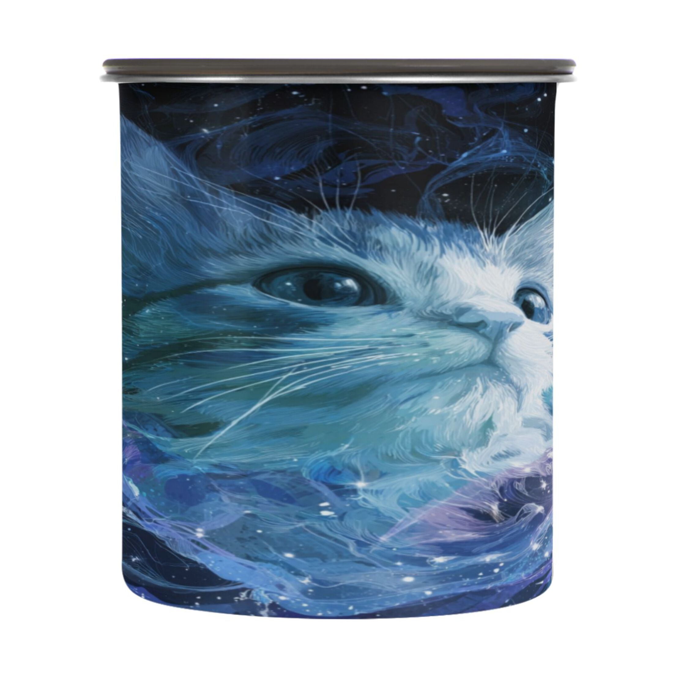 900ml Stainless Steel Food Storage Containers Cute Blue and White Cat ...
