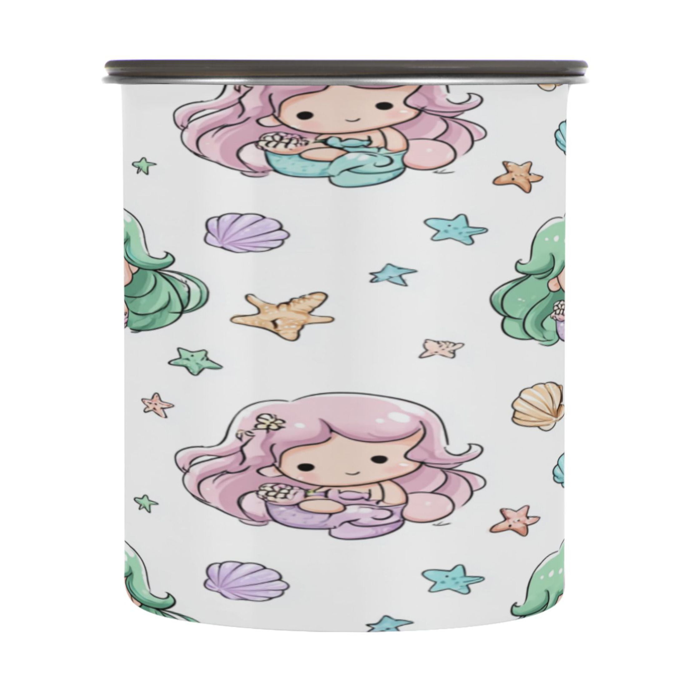 900ml Stainless Steel Food Storage Containers Cute Mermaid Pattern ...