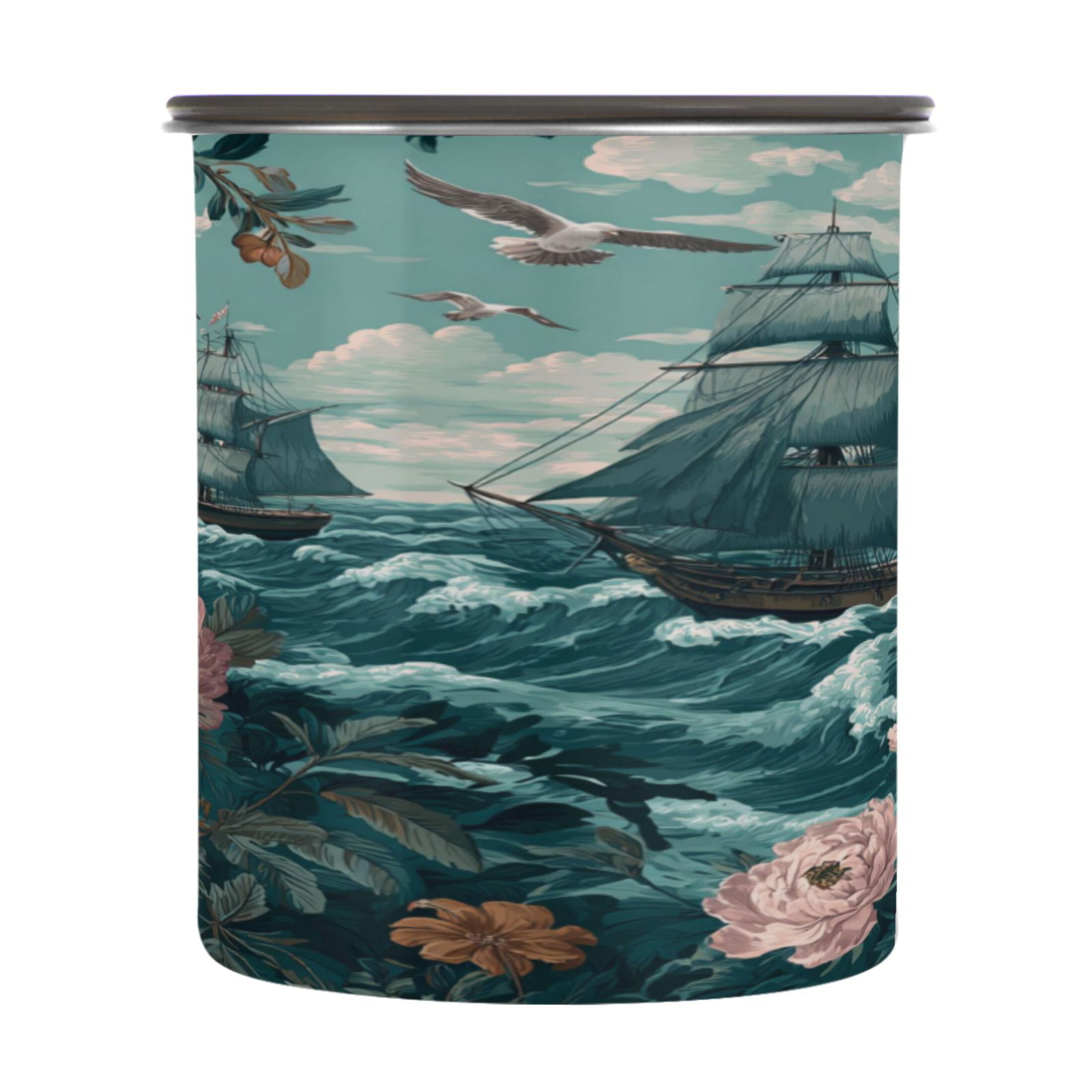 900ml Stainless Steel Food Storage Containers Elegant Nautical Scene ...