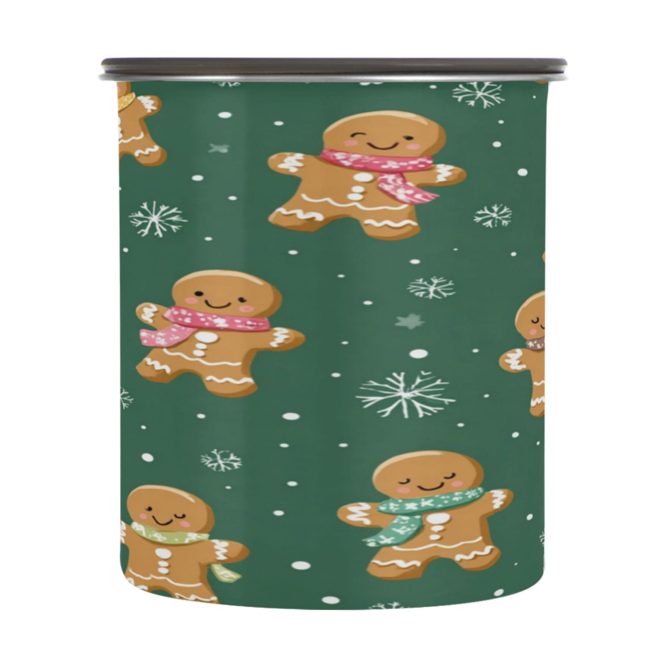 900ml Stainless Steel Food Storage Containers Gingerbread Christmas ...
