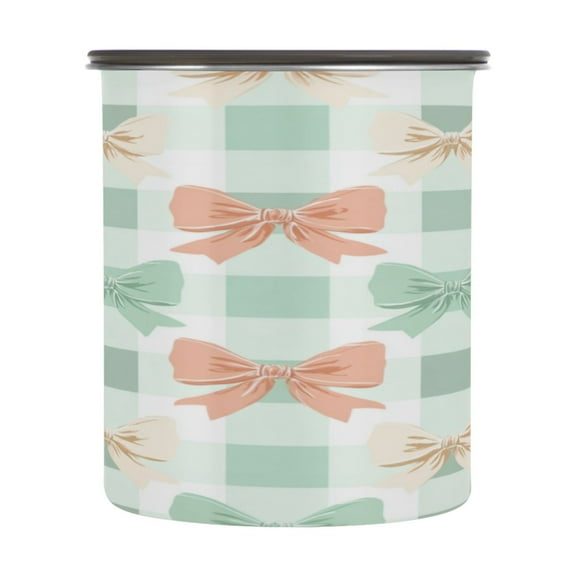 900ml Stainless Steel Food Storage Containers Green and Peach Bow ...