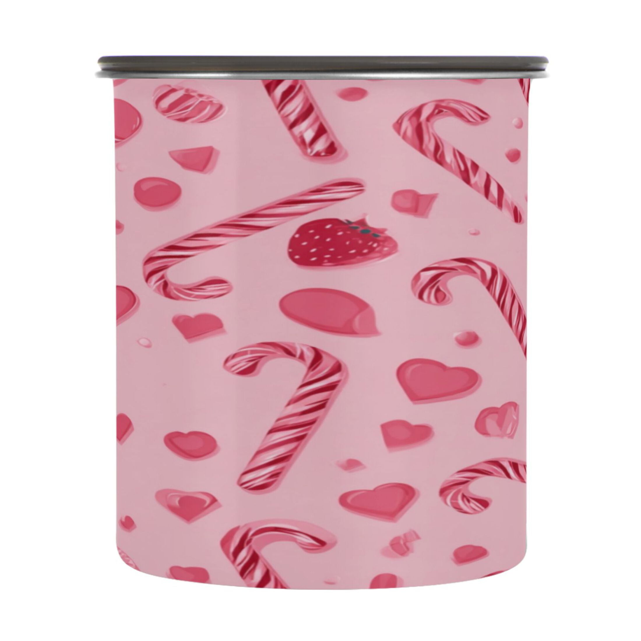 900ml Stainless Steel Food Storage Containers Pink Candy Cane and ...